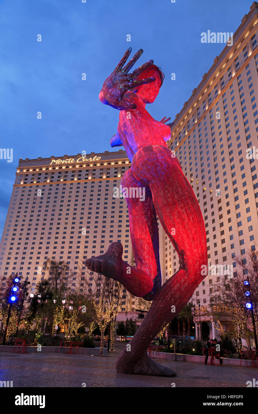 Bliss Dance Sculpture at The Park, Las Vegas, Nevada, USA Stock Photo ...