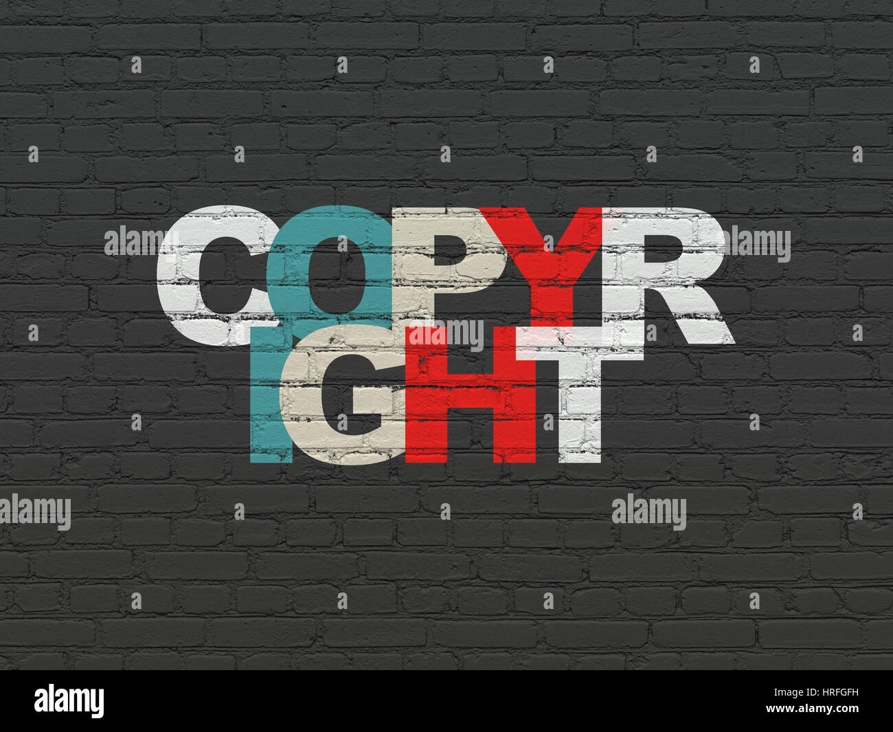 Law concept: Copyright on wall background Stock Photo - Alamy