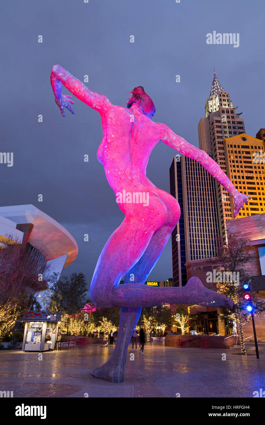 Bliss Dance Sculpture at The Park, Las Vegas, Nevada, USA Stock Photo ...
