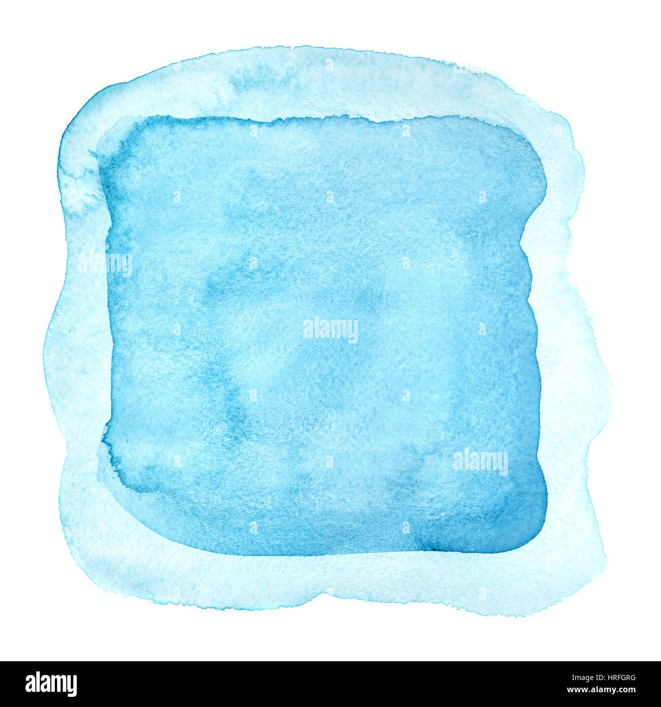 Light blue watercolor frame isolated on the white backgdound Stock ...