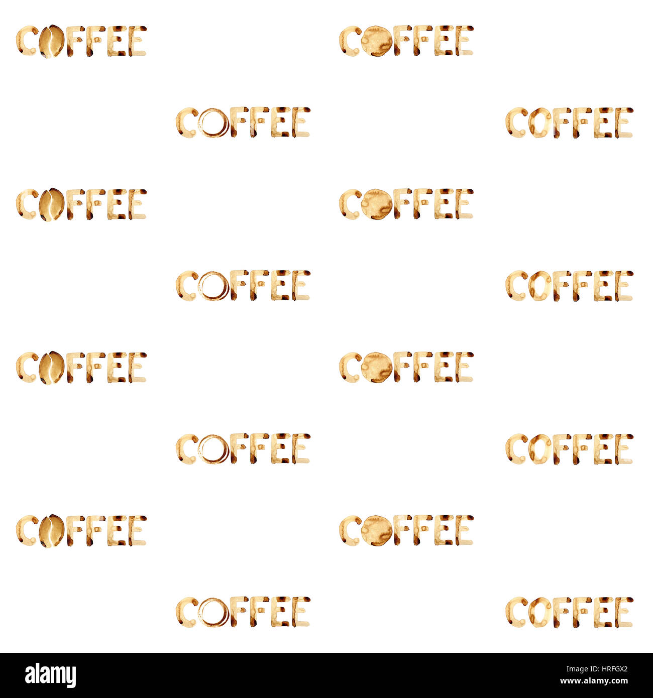 White seamless background with word Coffee Stock Photo - Alamy