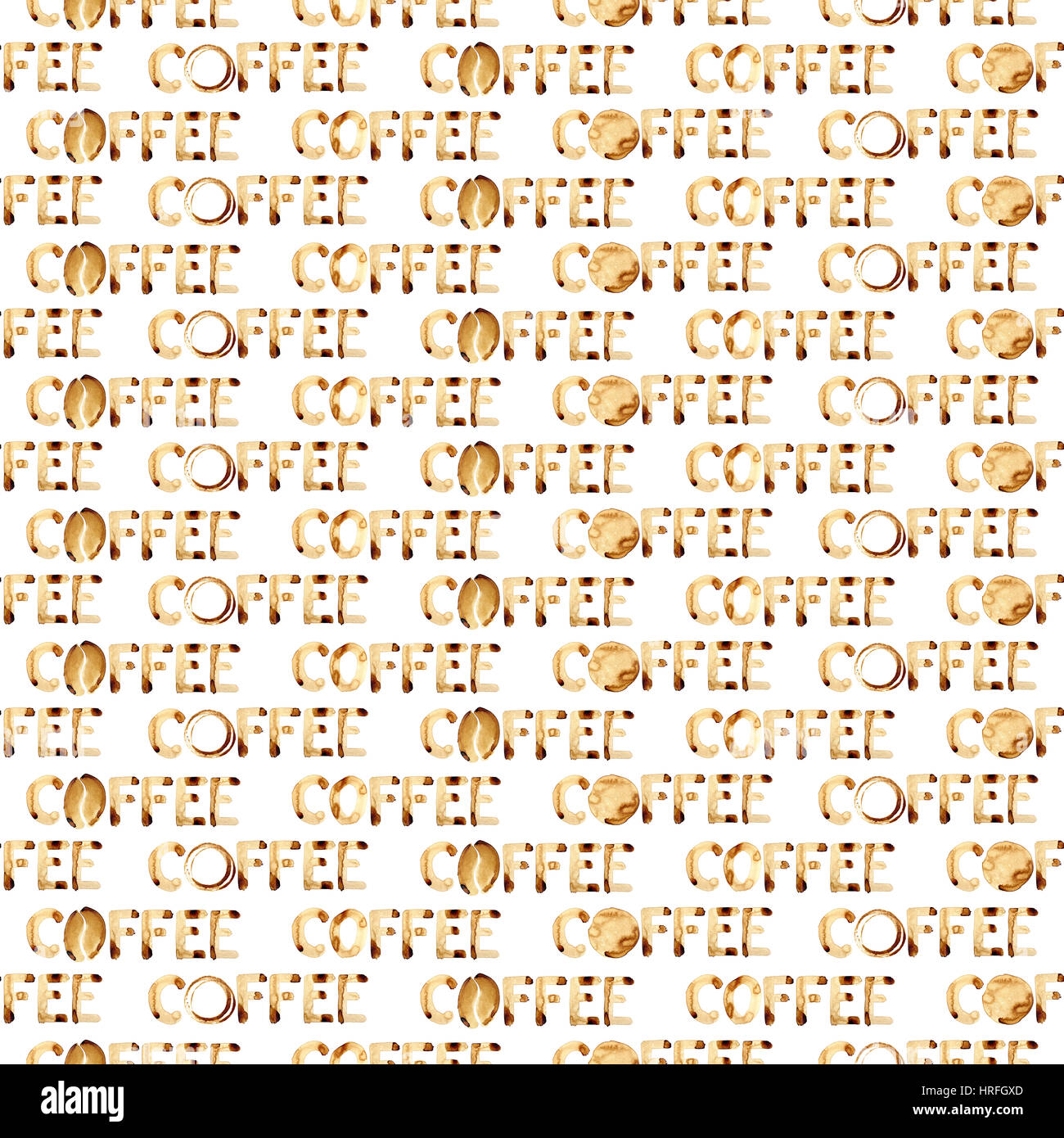 Word Coffee - seamless background Stock Photo - Alamy