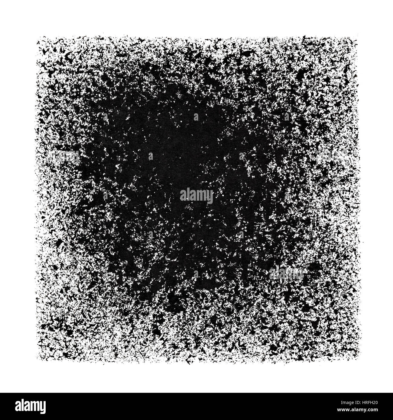 Black stenciled grunge square - space for your own text - raster ...