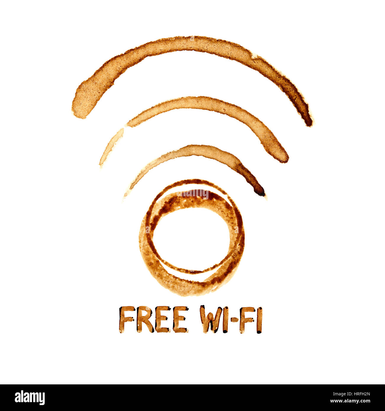 Wi-Fi icon by coffee stains Stock Photo - Alamy