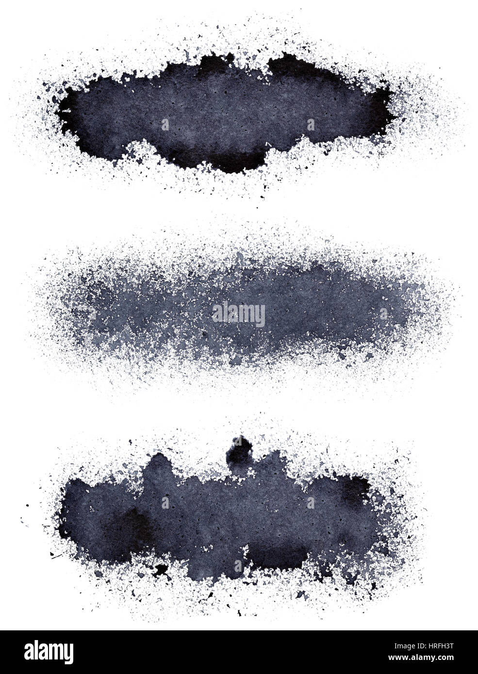 Stripes of spilt paint isolated on the white background - raster ...