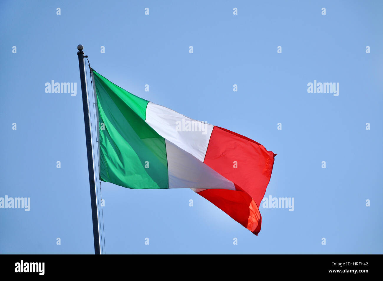 Italian flag blowing in wind hi-res stock photography and images - Alamy