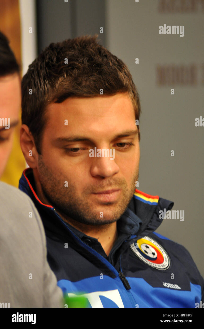 CLUJ-NAPOCA, ROMANIA - MARCH 26, 2016: Player of the Romanian National ...