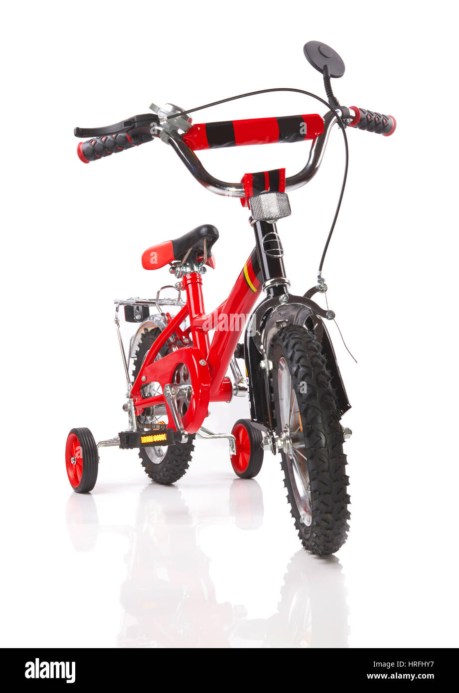red bicycle for children isolated on white background Stock Photo - Alamy