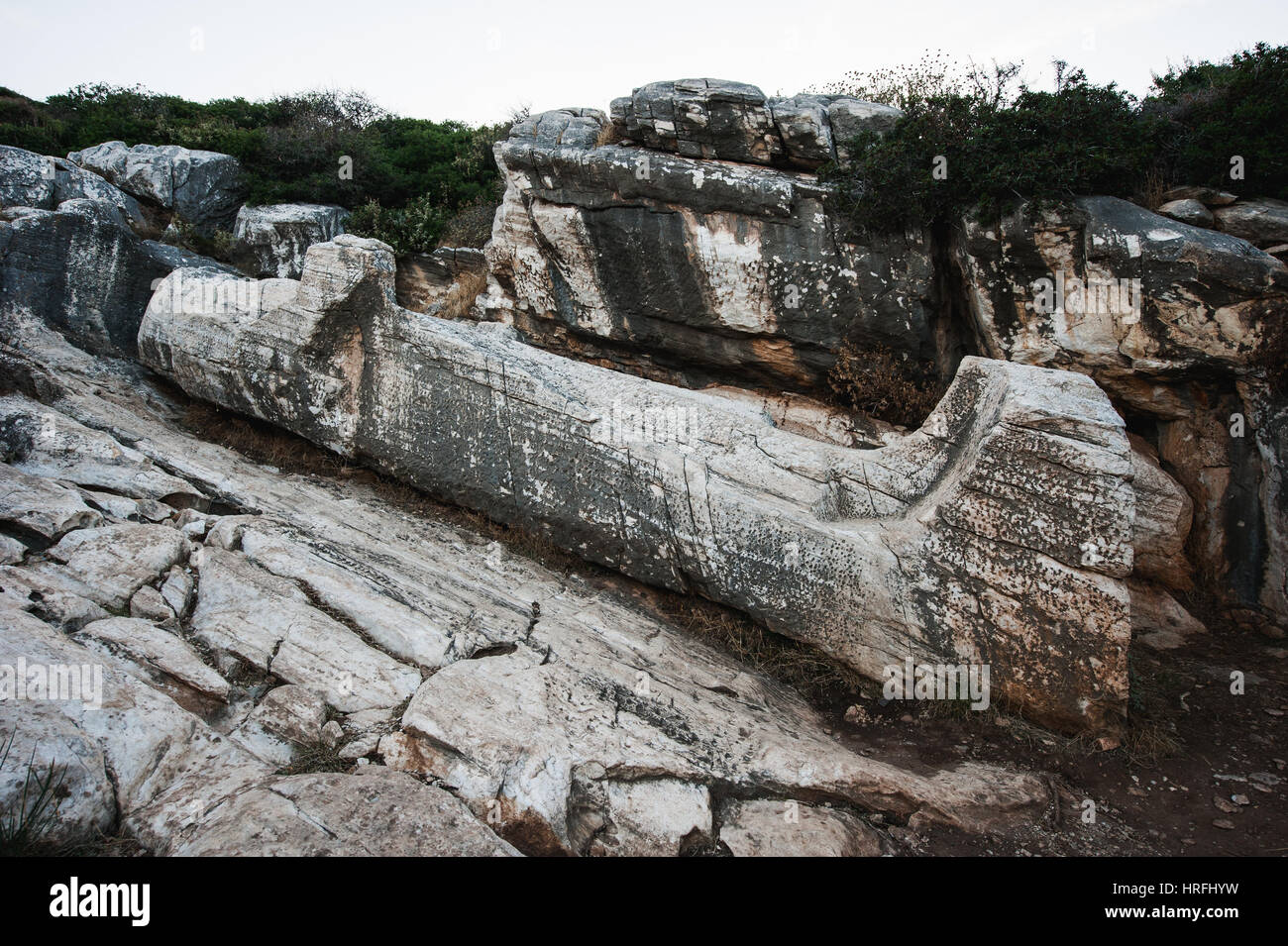 The Kouros of Apollonas, also called the Colossus of Dionysus in an ...