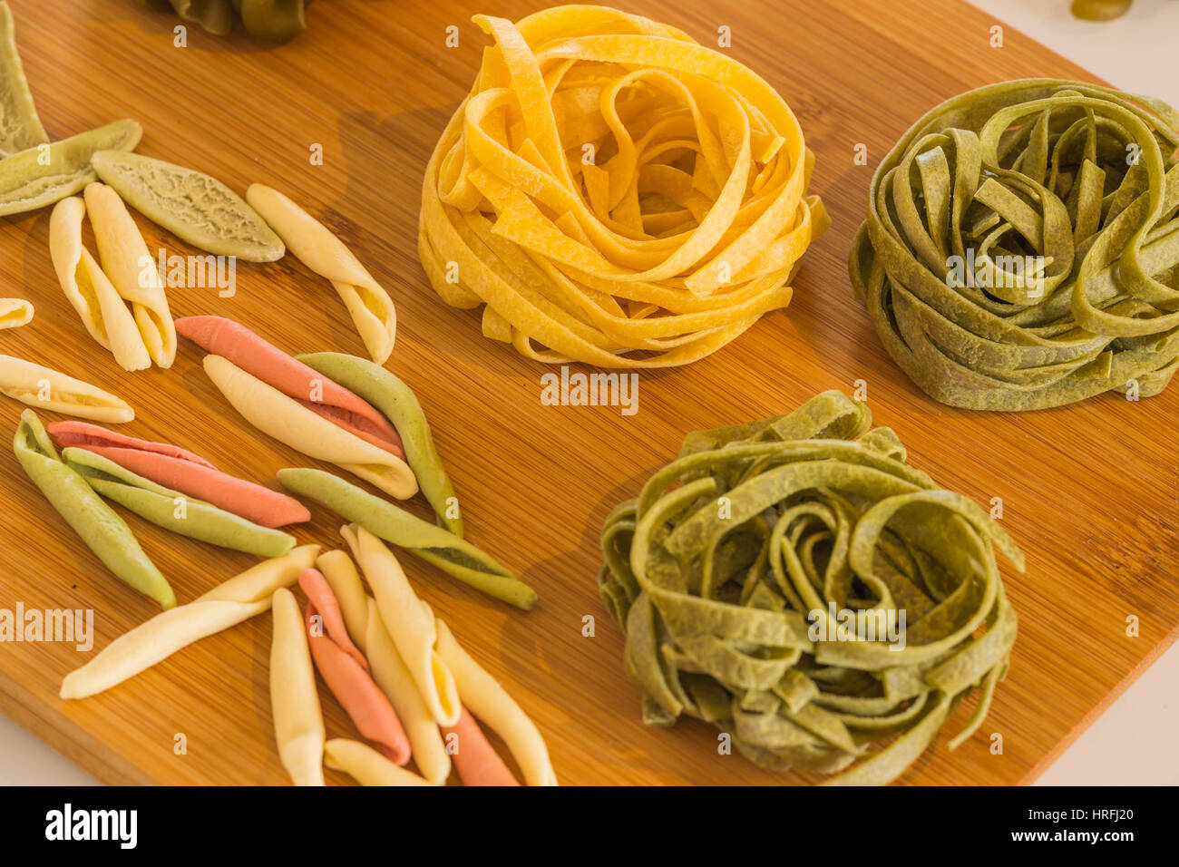 Different types of Italian pasta Stock Photo - Alamy
