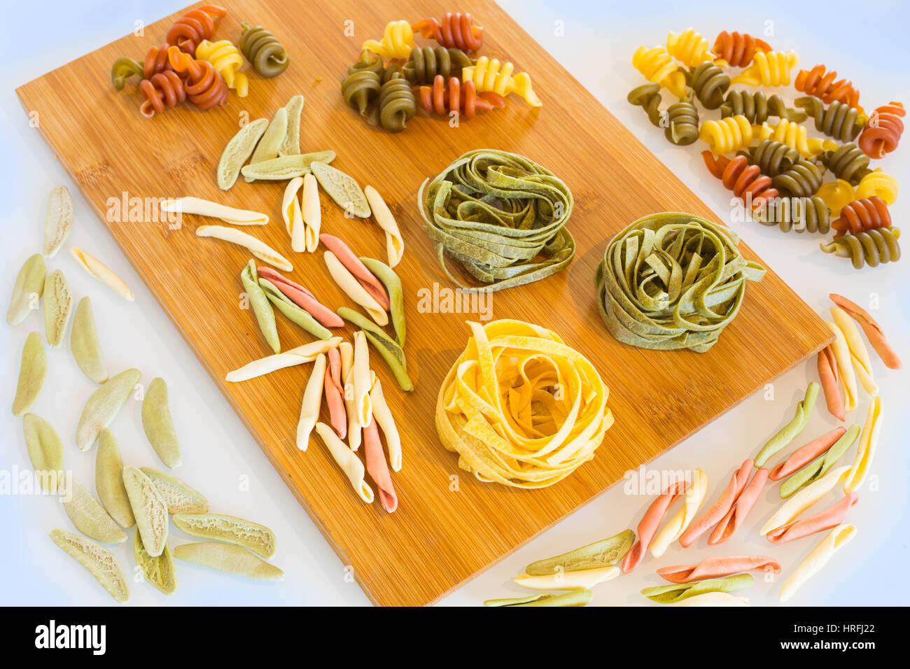 Different types of Italian pasta Stock Photo - Alamy