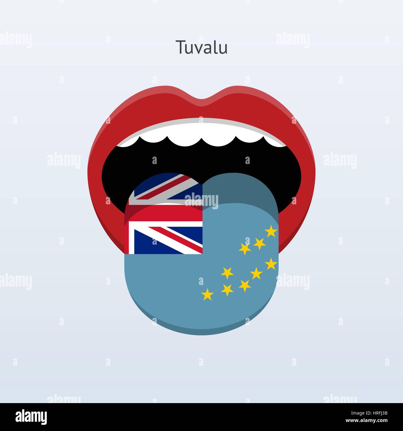 Tuvalu language. Abstract human tongue. Vector illustration Stock ...