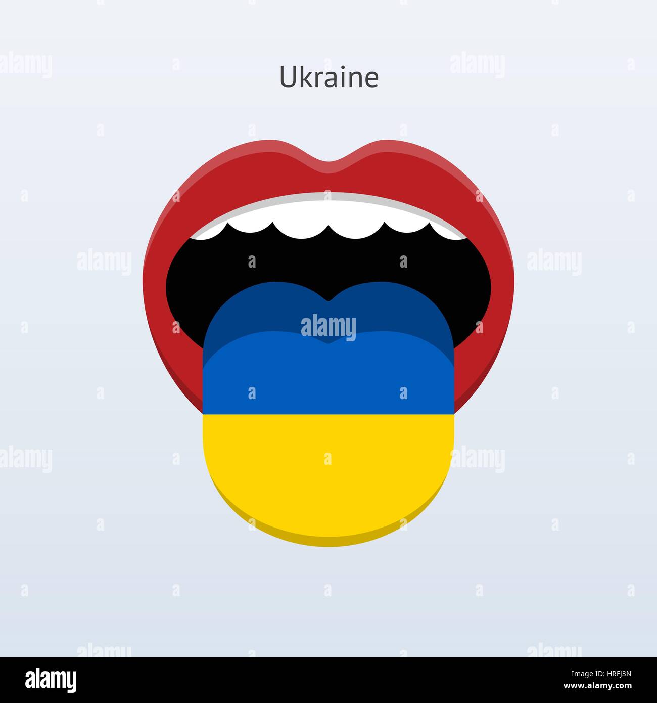 Ukraine language. Abstract human tongue. Vector illustration Stock ...