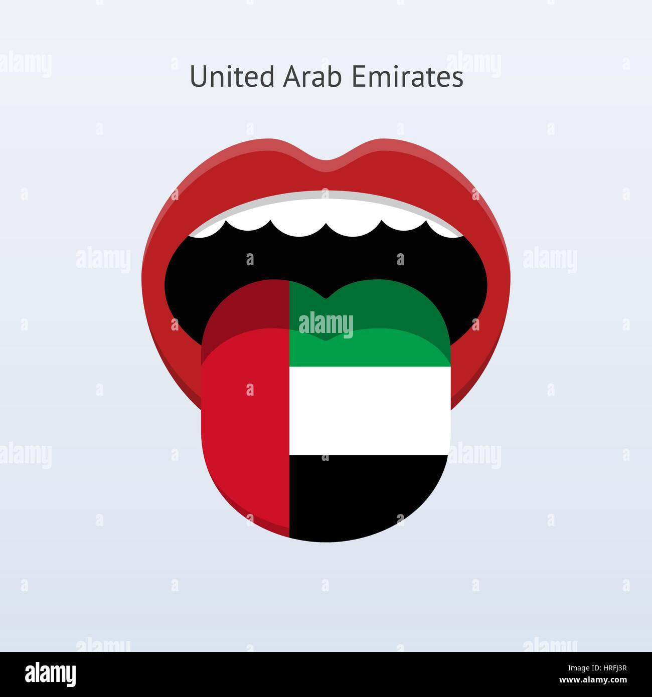 United Arab Emirates language. Abstract human tongue. Vector ...