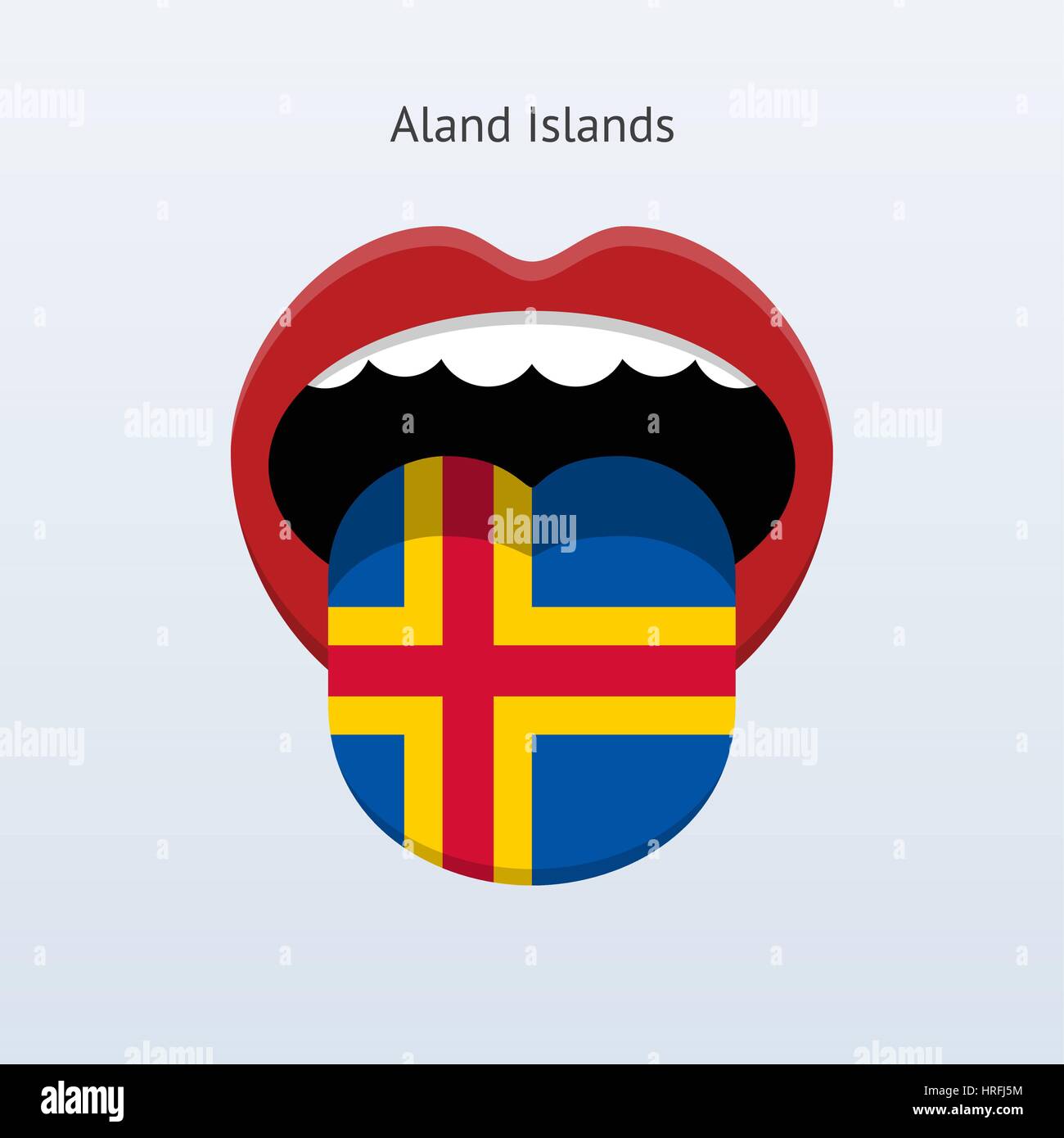 Aland Islands language. Abstract human tongue. Vector illustration ...