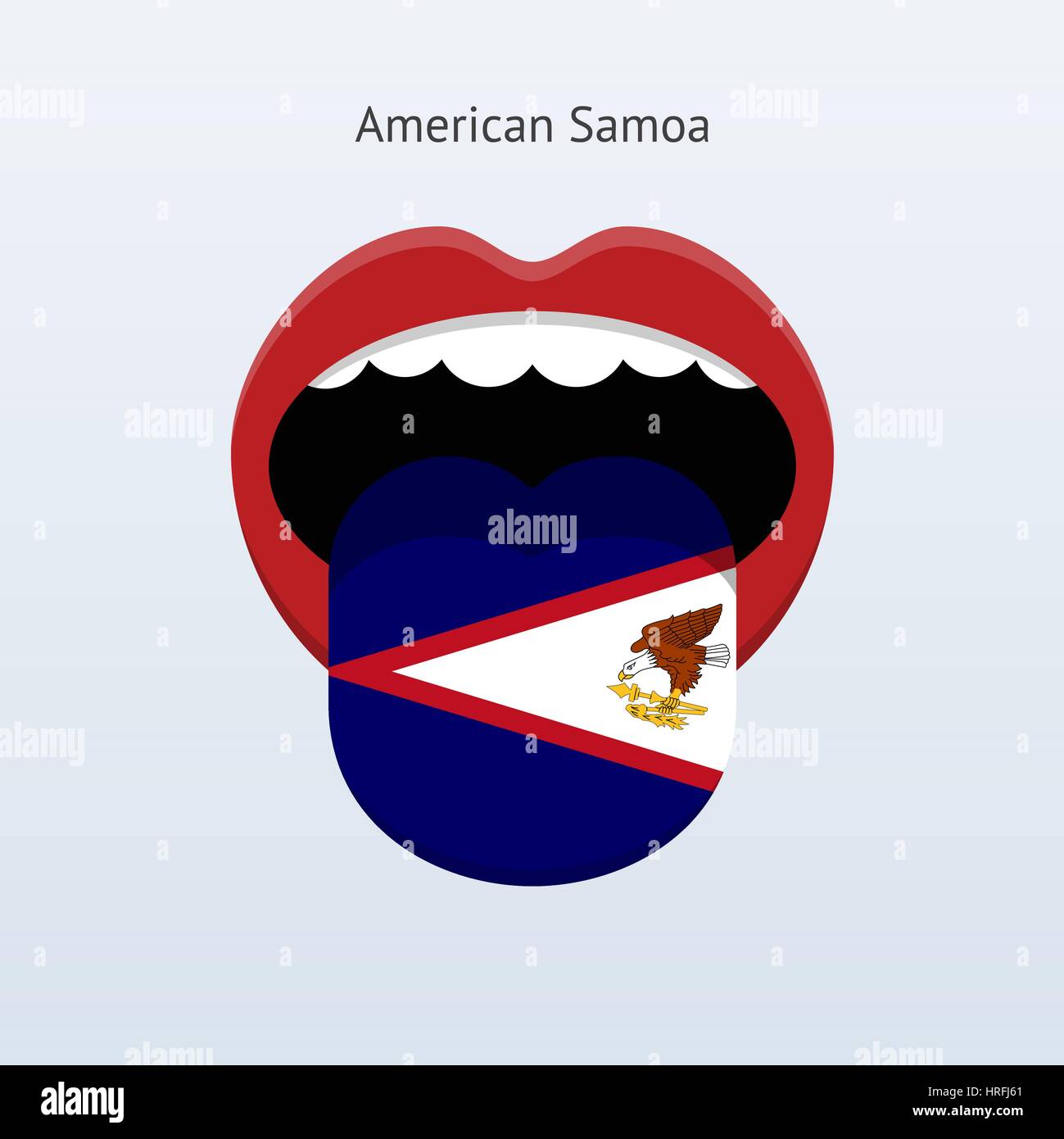 American Samoa language. Abstract human tongue. Vector illustration ...
