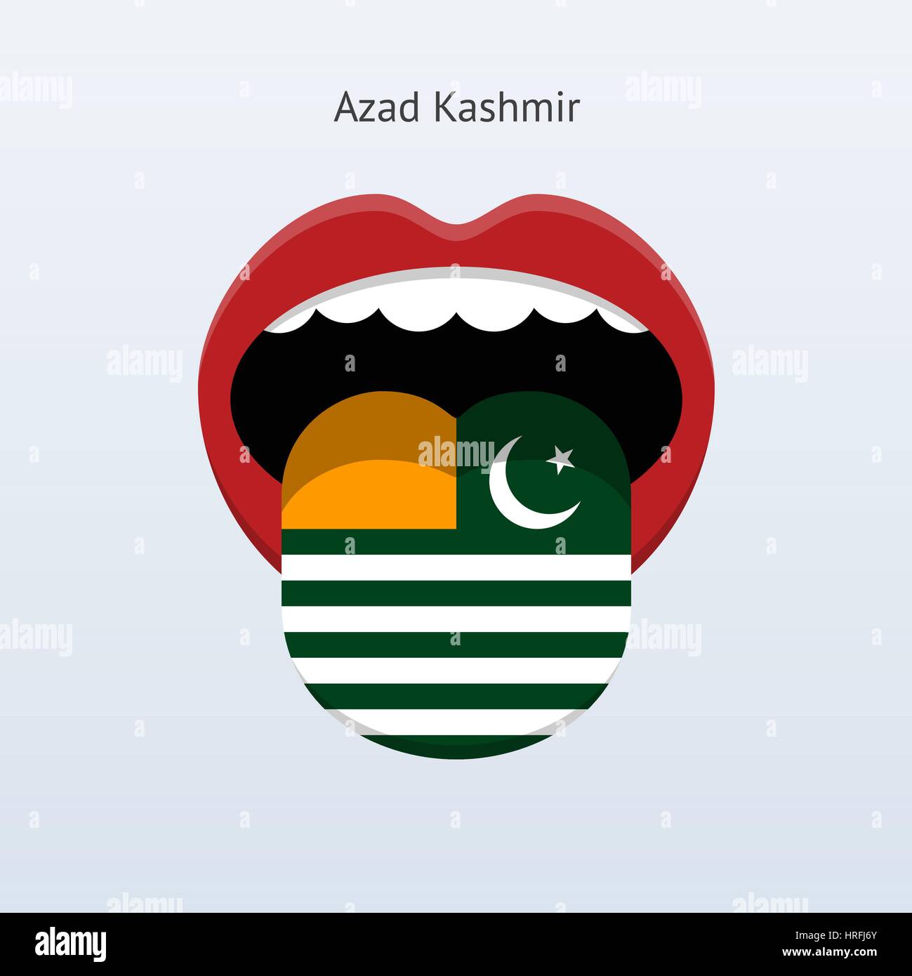 Azad Kashmir language. Abstract human tongue. Vector illustration Stock ...
