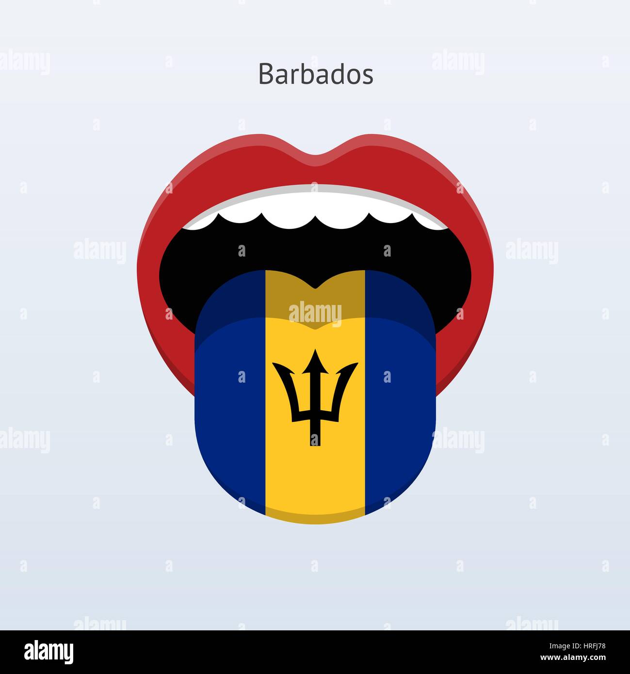 Barbados language. Abstract human tongue. Vector illustration Stock ...