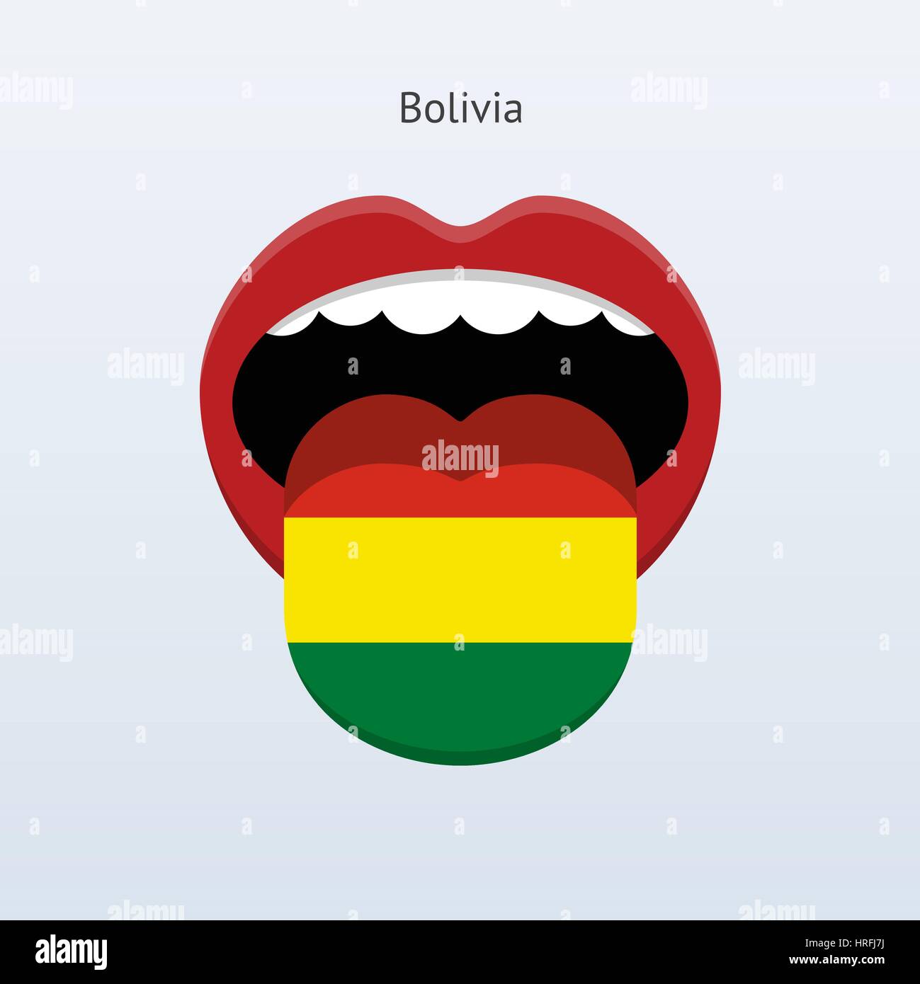 Bolivia language. Abstract human tongue. Vector illustration Stock ...