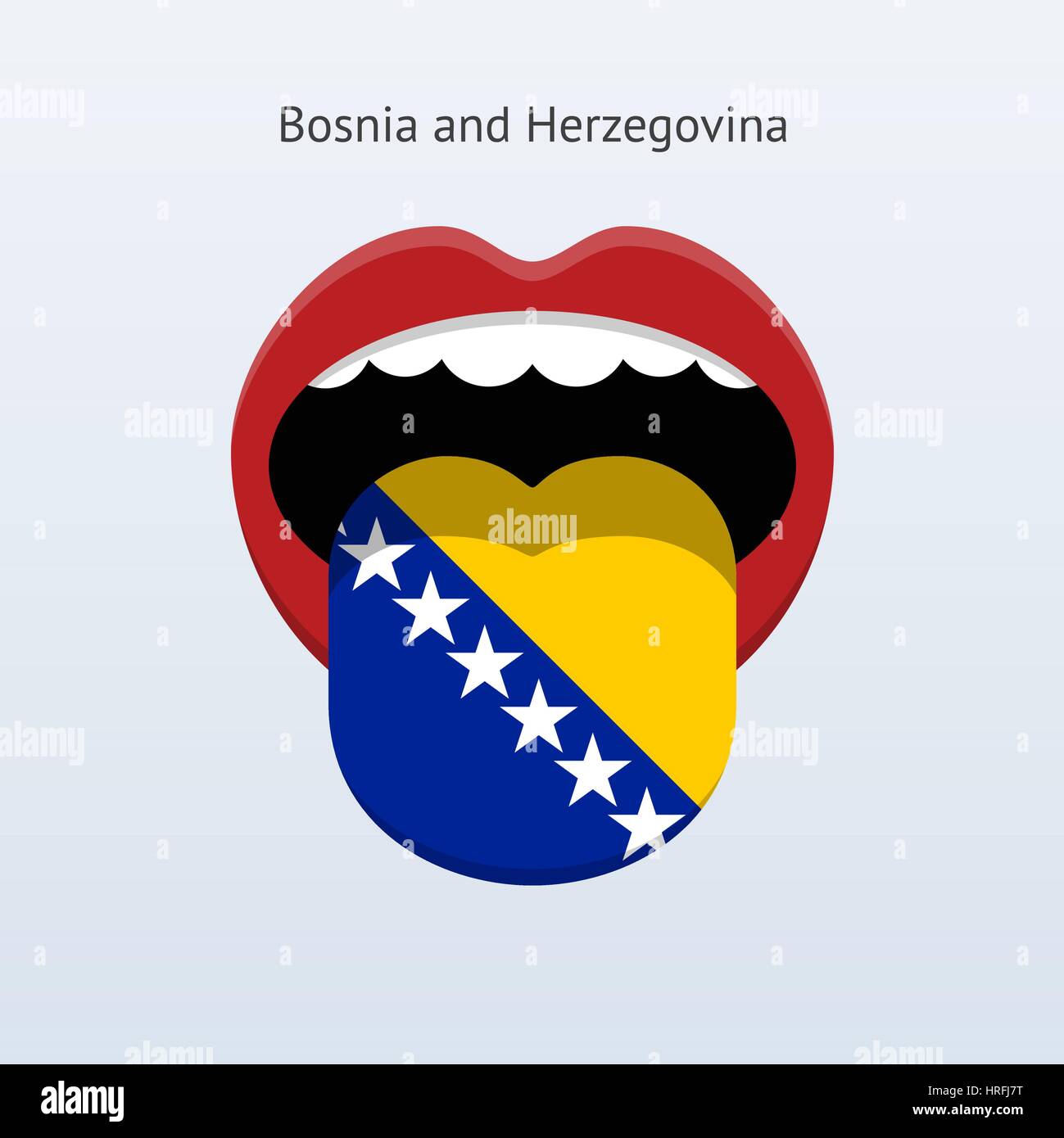 Bosnia and Herzegovina language. Abstract human tongue. Vector ...