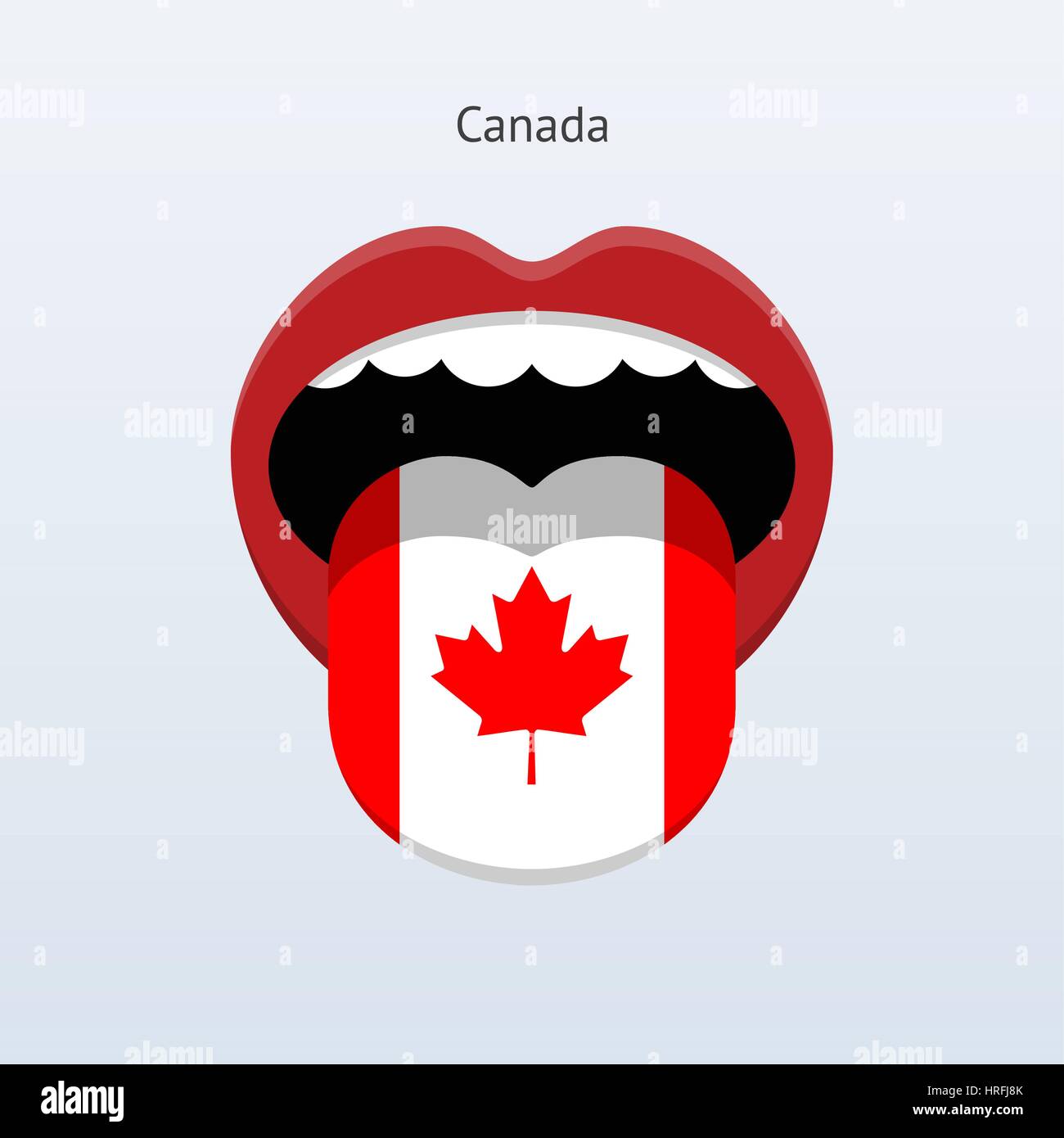 Canada language. Abstract human tongue. Vector illustration Stock ...