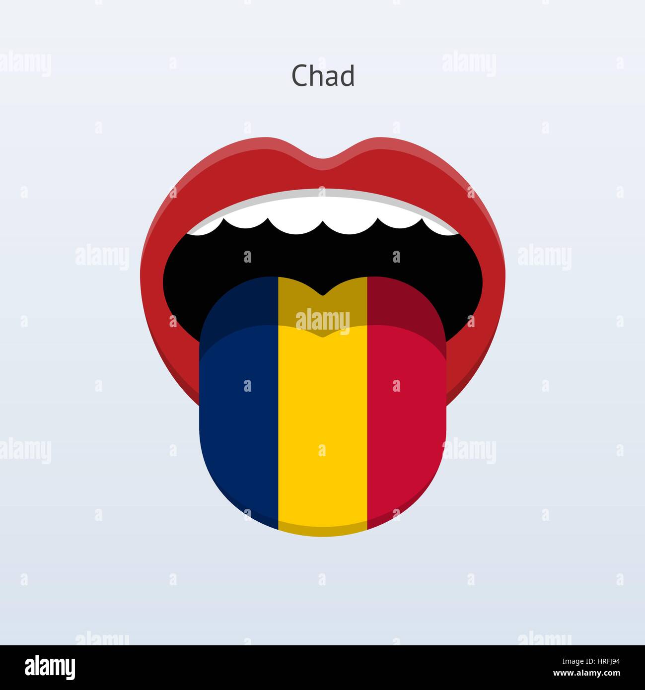 Chad language. Abstract human tongue. Vector illustration Stock Vector ...