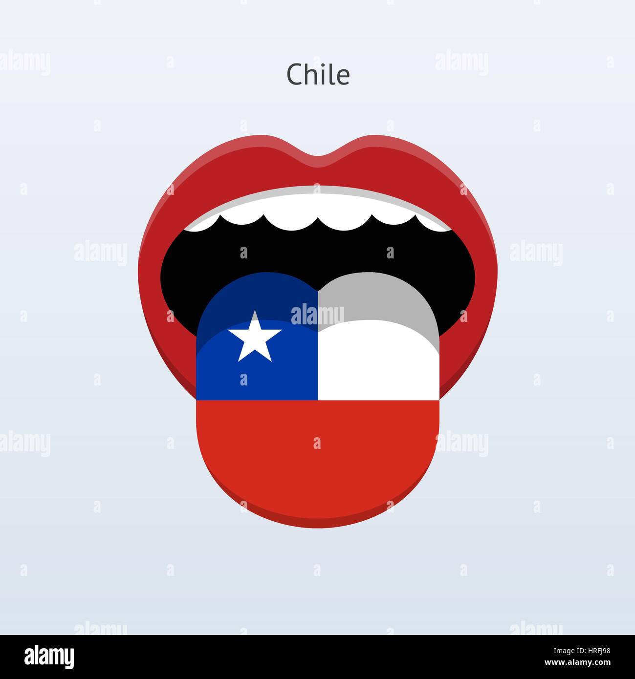Chile language. Human tongue. Vector illustration Stock Vector Image ...