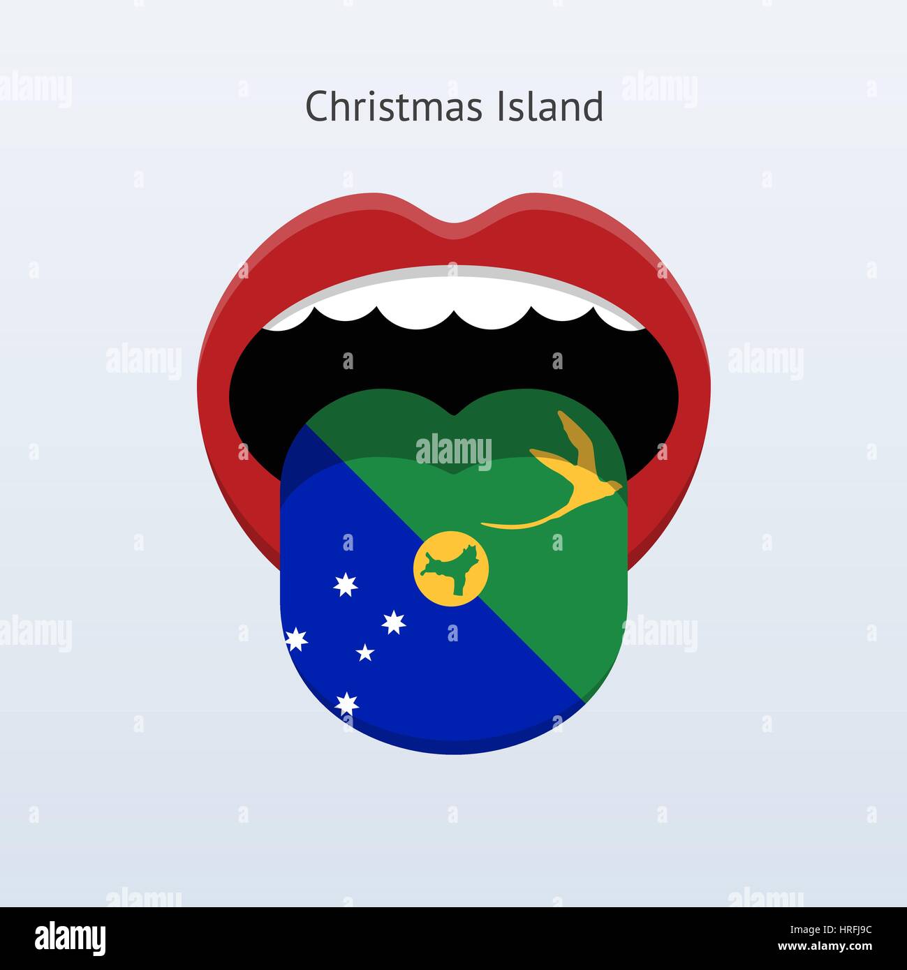 Christmas Island language. Abstract human tongue. Vector illustration ...