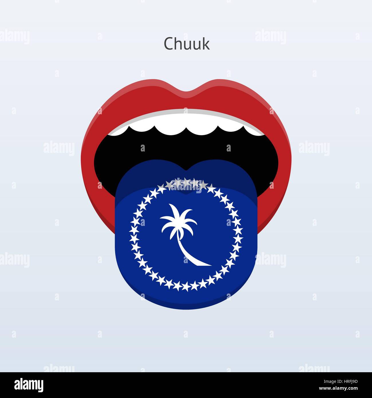 Chuuk language. Abstract human tongue. Vector illustration Stock Vector ...