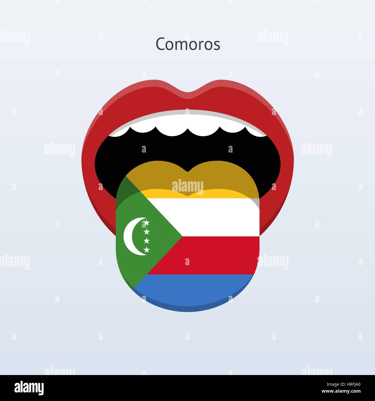Comoros language. Abstract human tongue. Vector illustration Stock ...