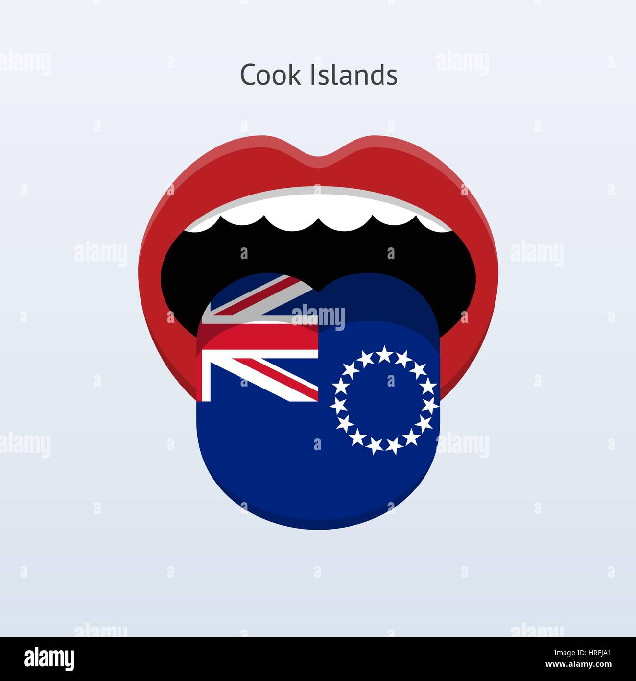 Cook Islands language. Abstract human tongue. Vector illustration Stock ...