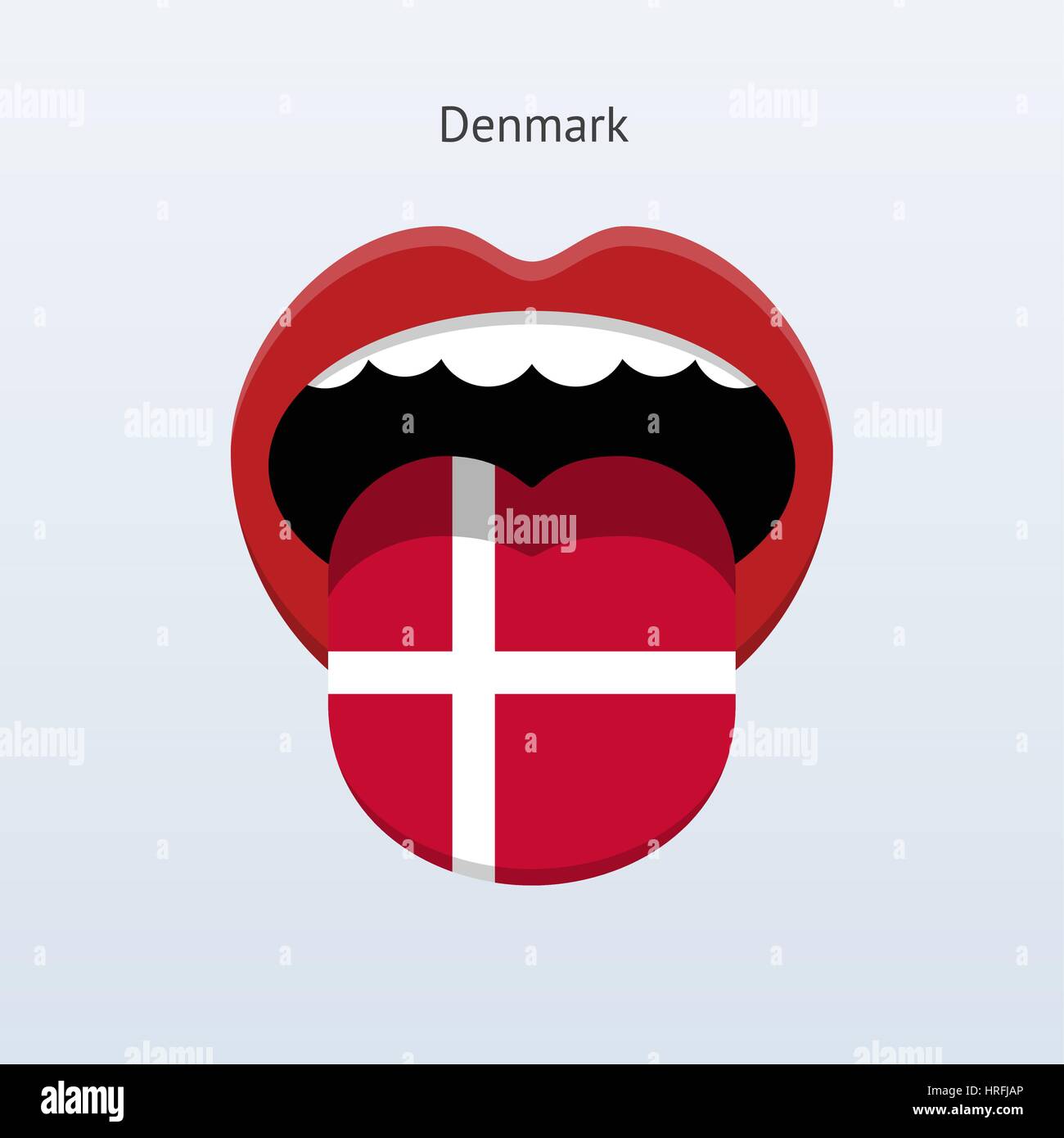 Denmark language. Abstract human tongue. Vector illustration Stock ...