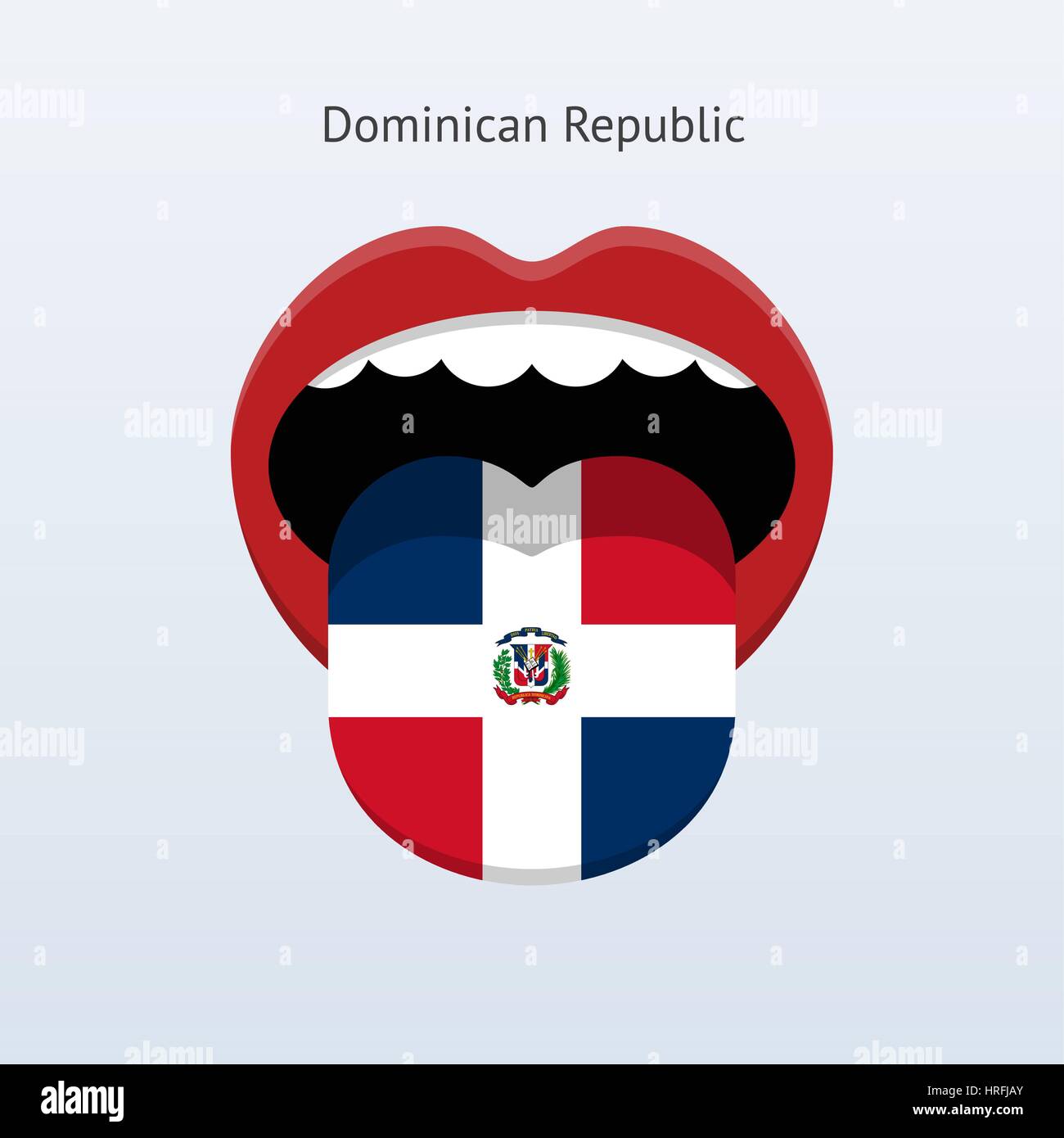 Dominican Republic language. Abstract human tongue. Vector illustration ...