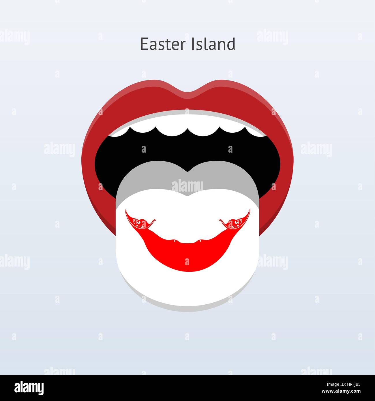 Easter Island language. Abstract human tongue. Vector illustration ...