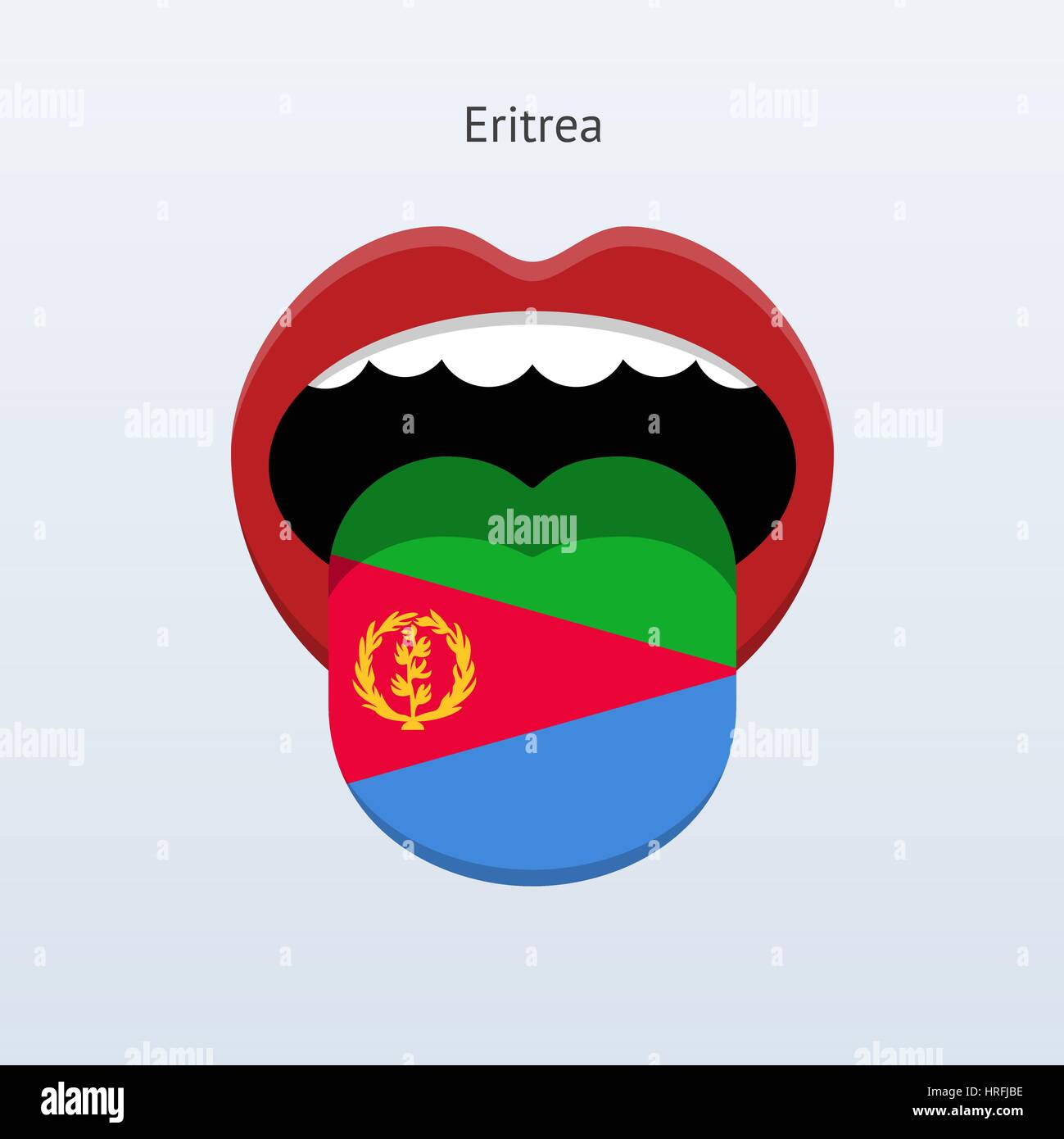 Eritrea language. Abstract human tongue. Vector illustration Stock ...