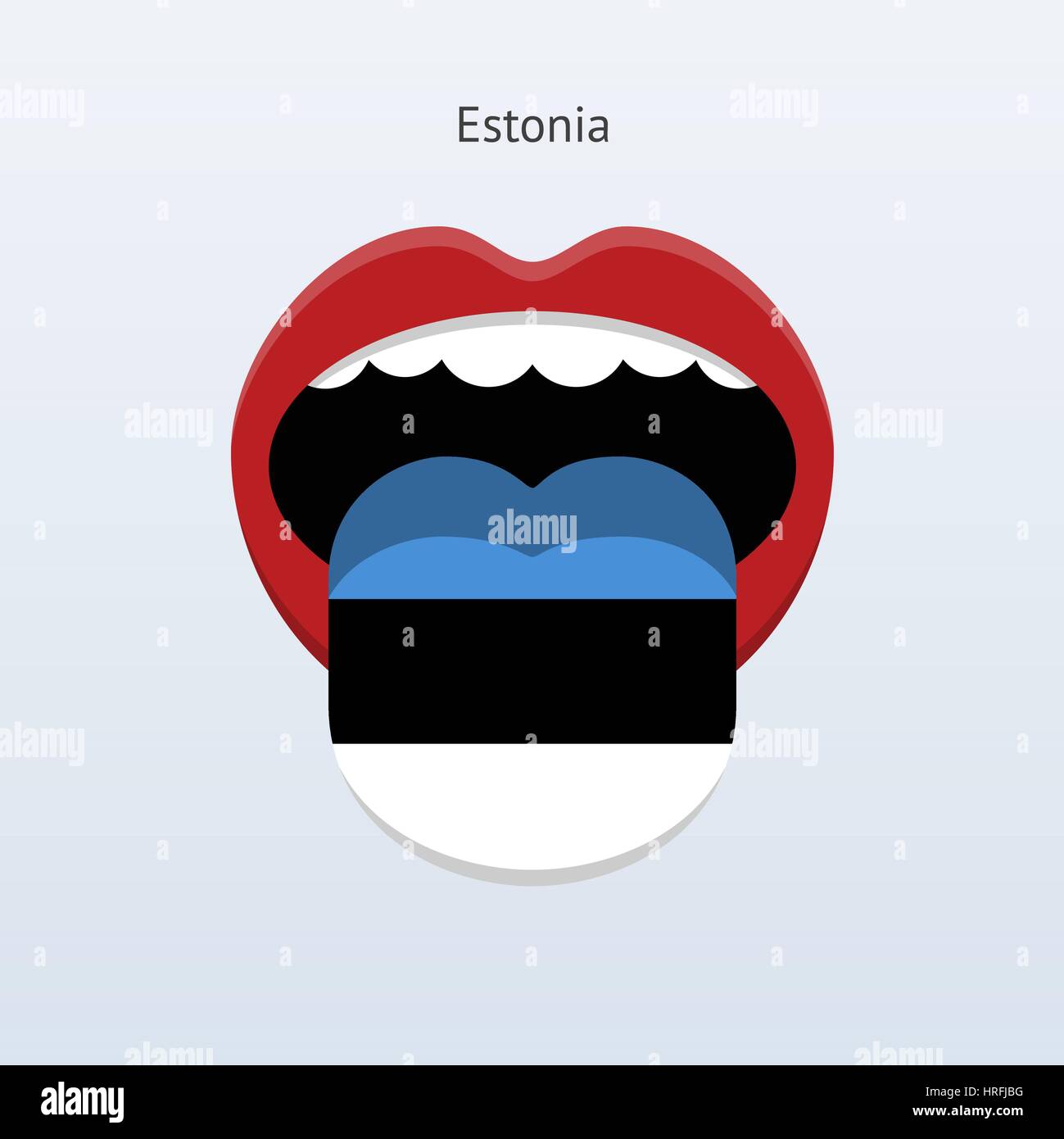 Estonia language. Abstract human tongue. Vector illustration Stock ...