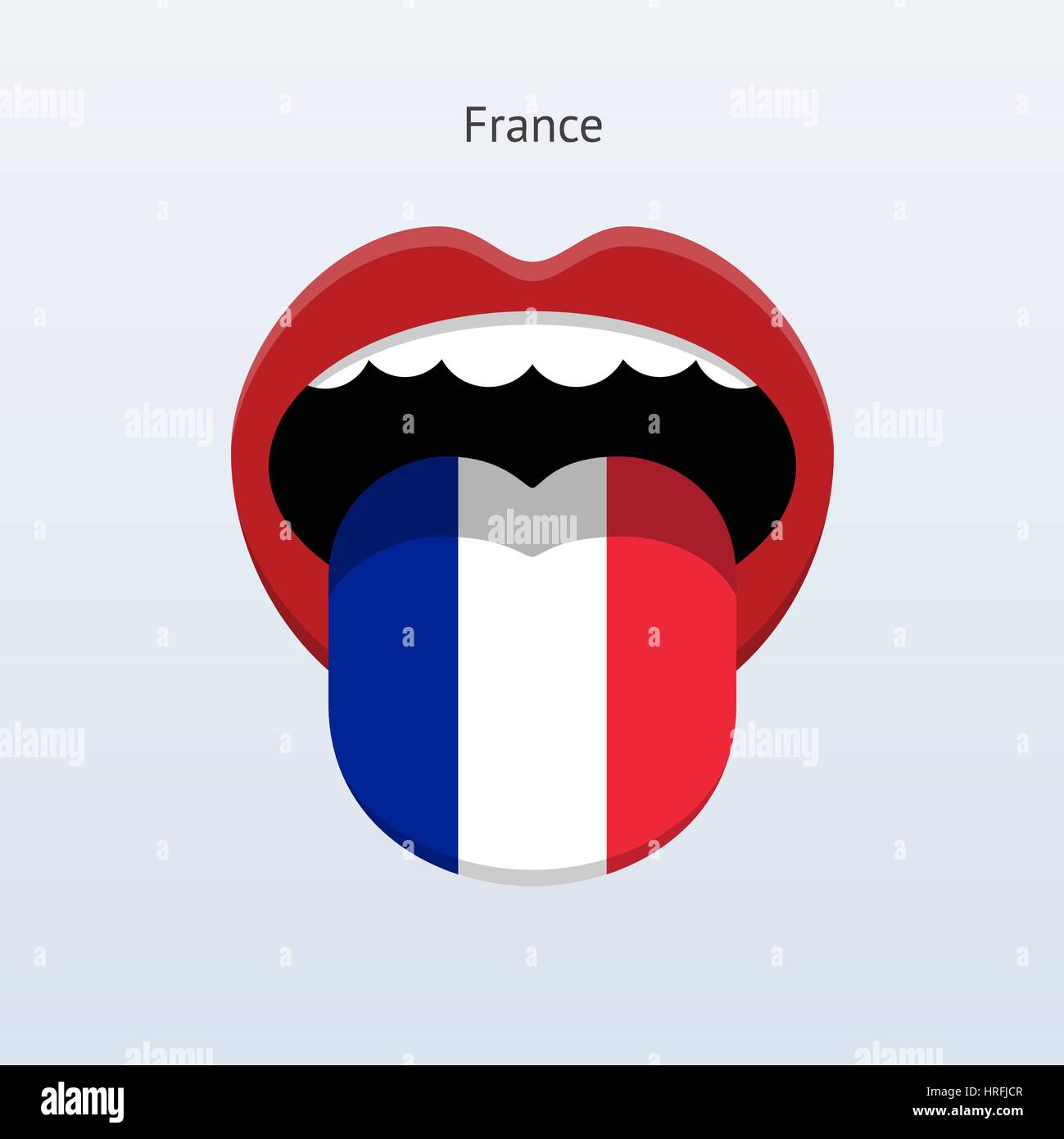 France language. Abstract human tongue. Vector illustration Stock ...