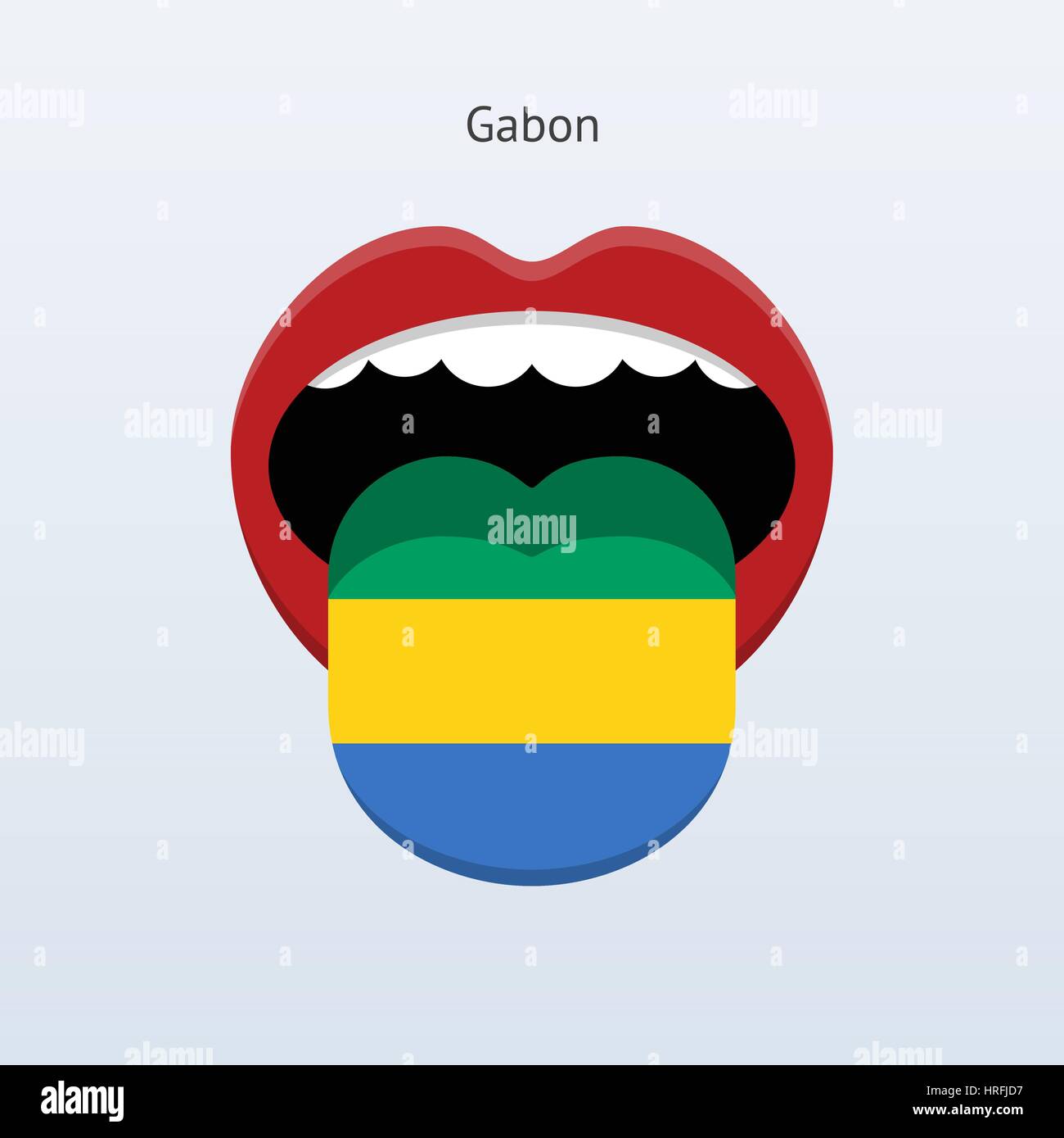 Gabon language. Abstract human tongue. Vector illustration Stock Vector ...