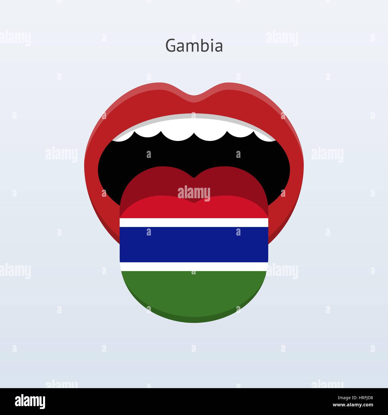 Gambia language. Abstract human tongue. Vector illustration Stock ...