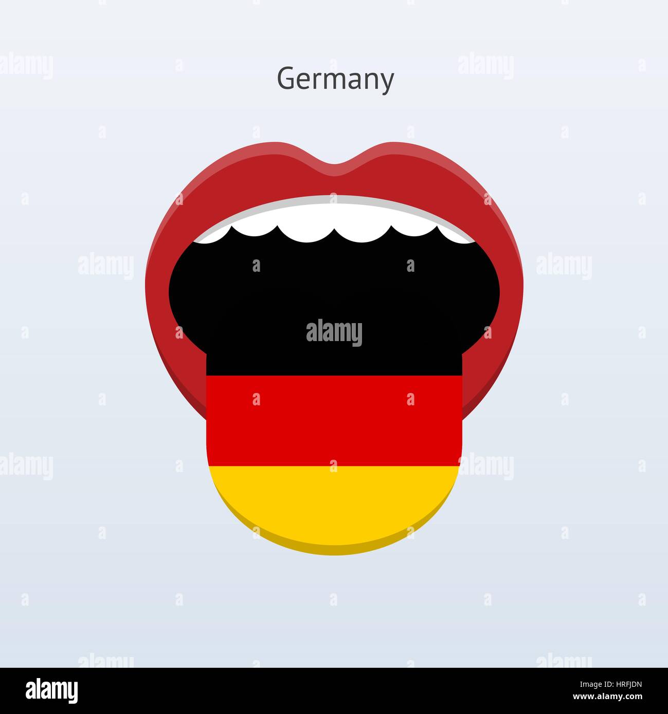 Germany language. Abstract human tongue. Vector illustration Stock ...