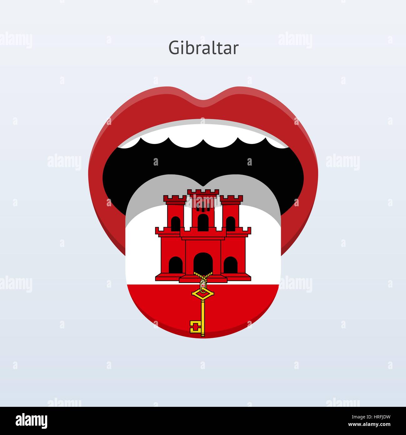 Gibraltar language. Abstract human tongue. Vector illustration Stock ...