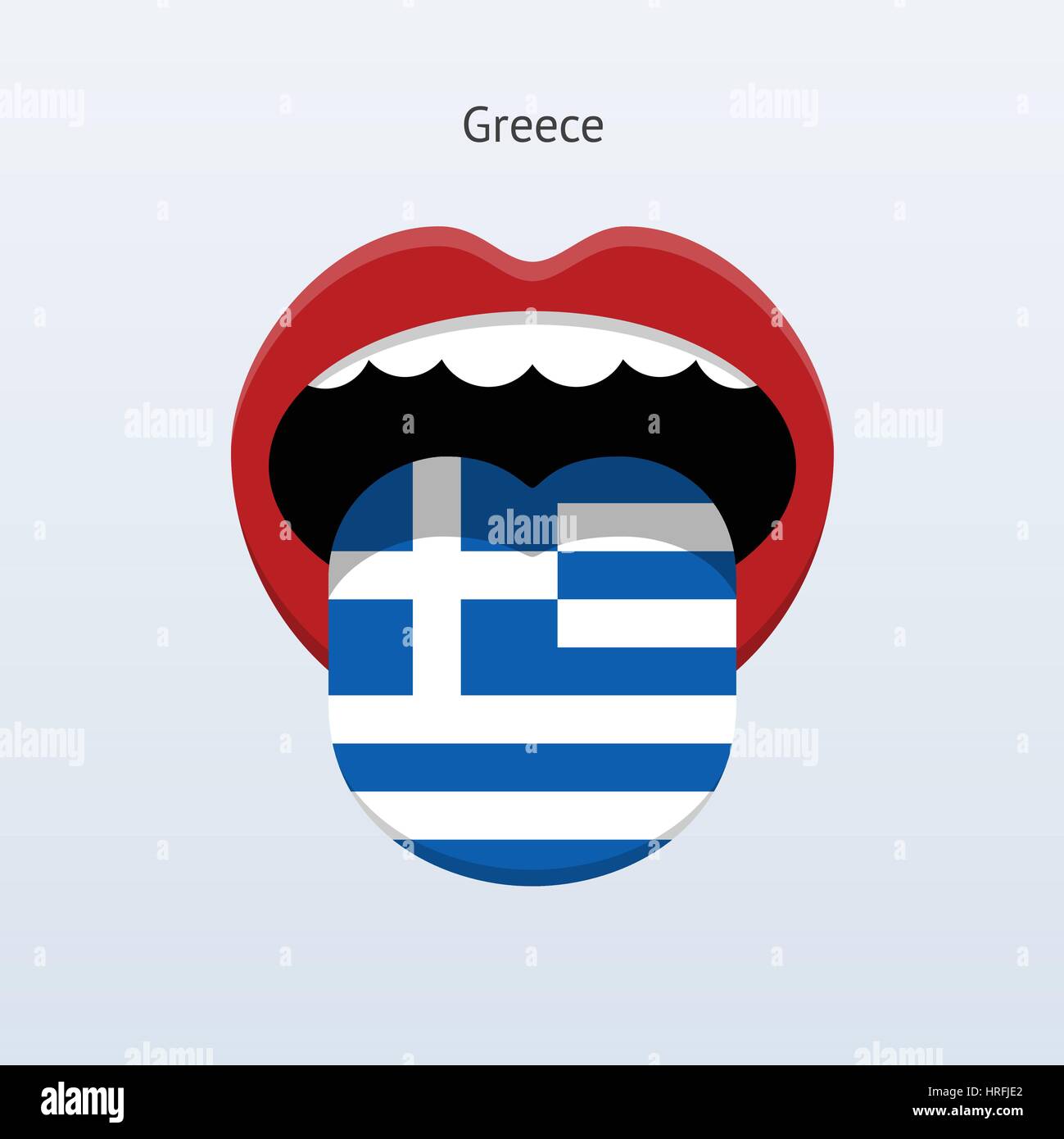 Greece language. Abstract human tongue. Vector illustration Stock ...