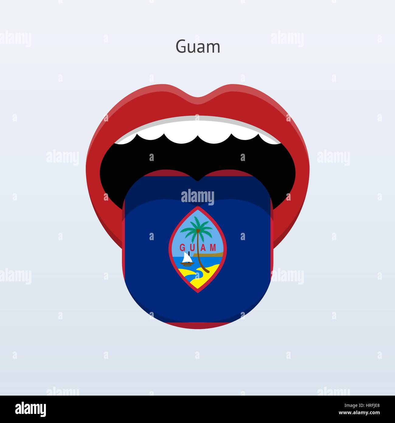 Guam language. Abstract human tongue. Vector illustration Stock Vector ...