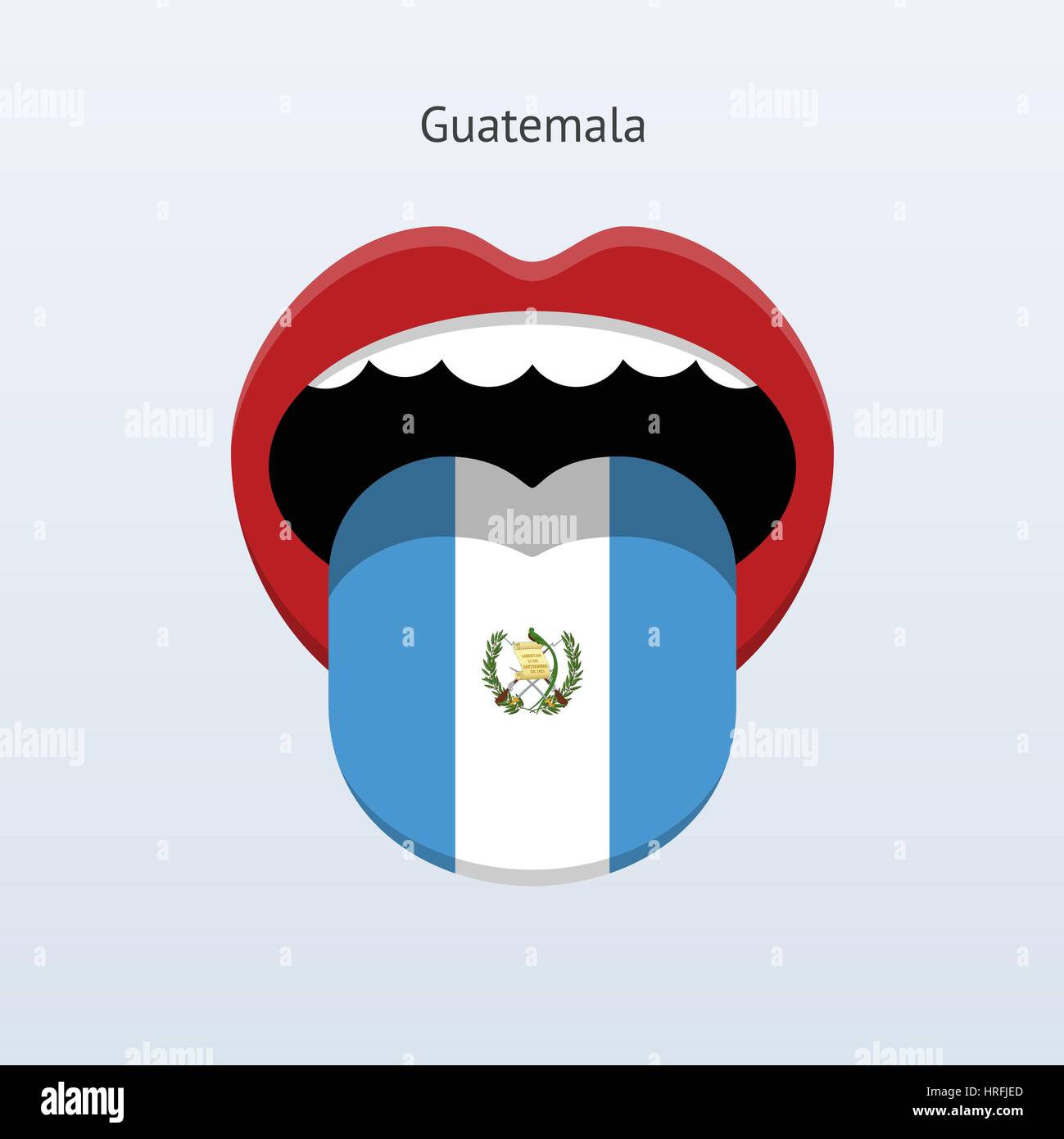 Guatemala language. Abstract human tongue. Vector illustration Stock ...