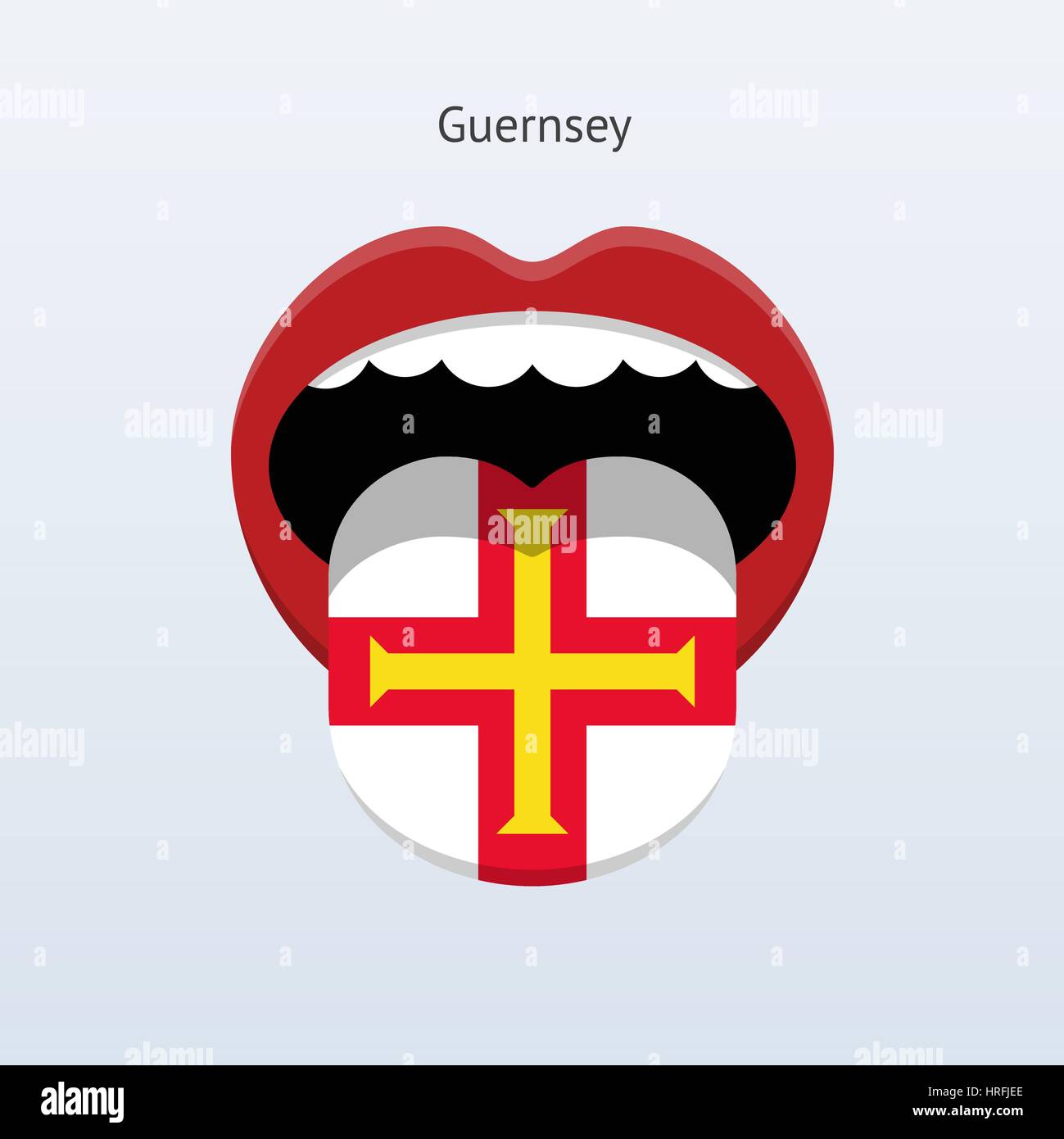 Guernsey language. Abstract human tongue. Vector illustration Stock ...