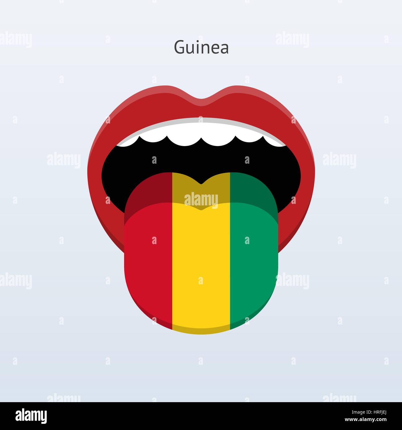 Guinea language. Abstract human tongue. Vector illustration Stock ...