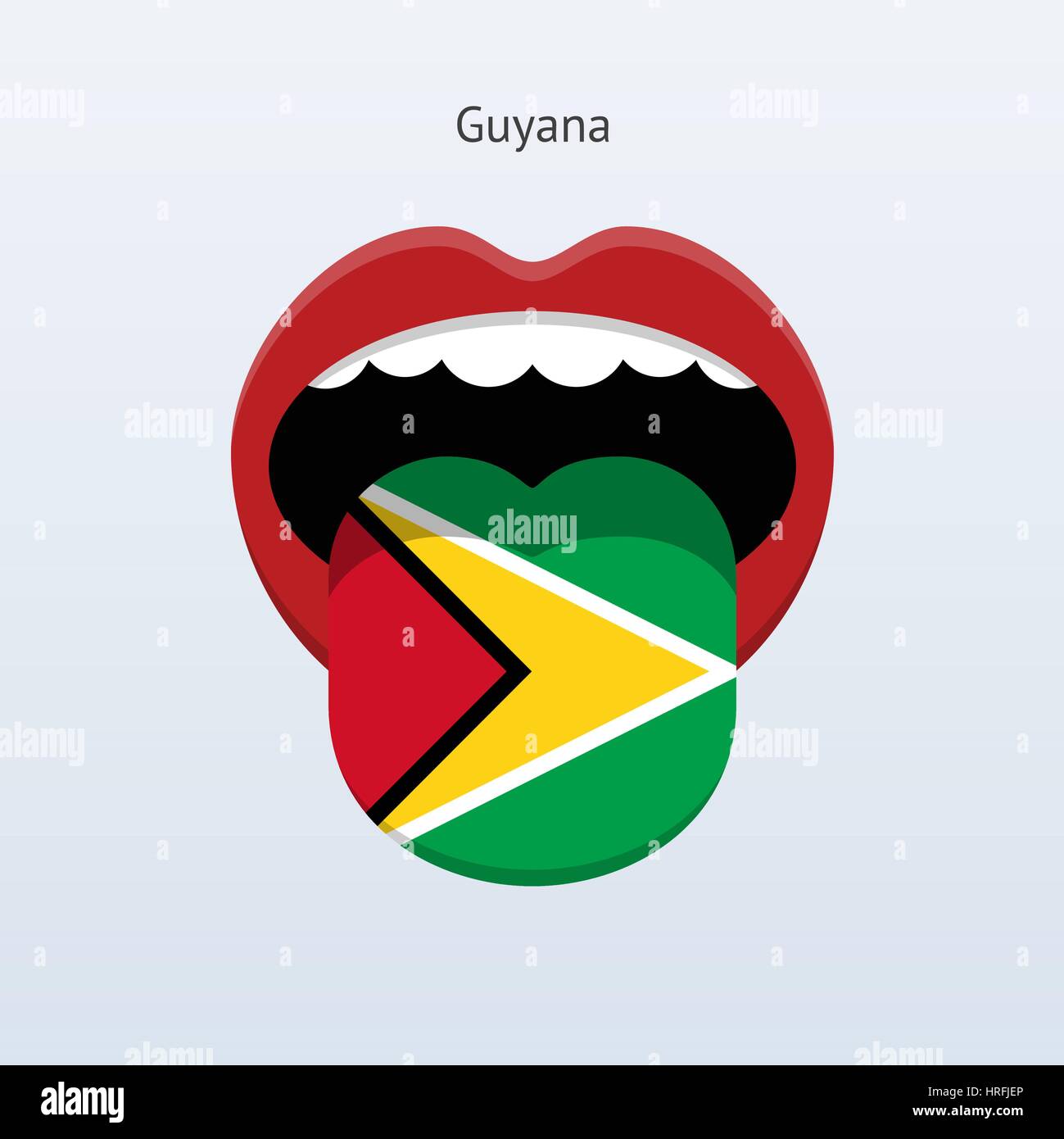 Guyana language. Abstract human tongue. Vector illustration Stock ...