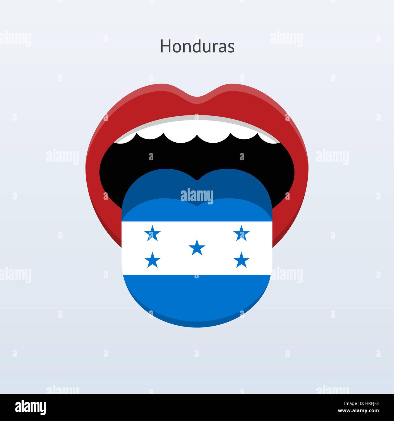 Honduras language. Abstract human tongue. Vector illustration Stock ...