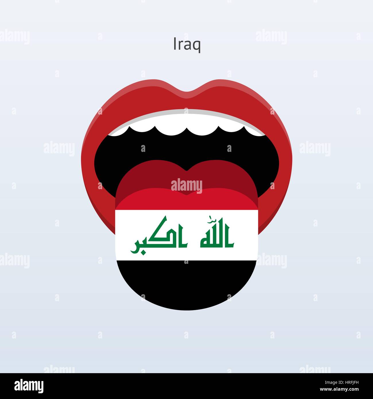 Iraq language. Abstract human tongue. Vector illustration Stock Vector ...