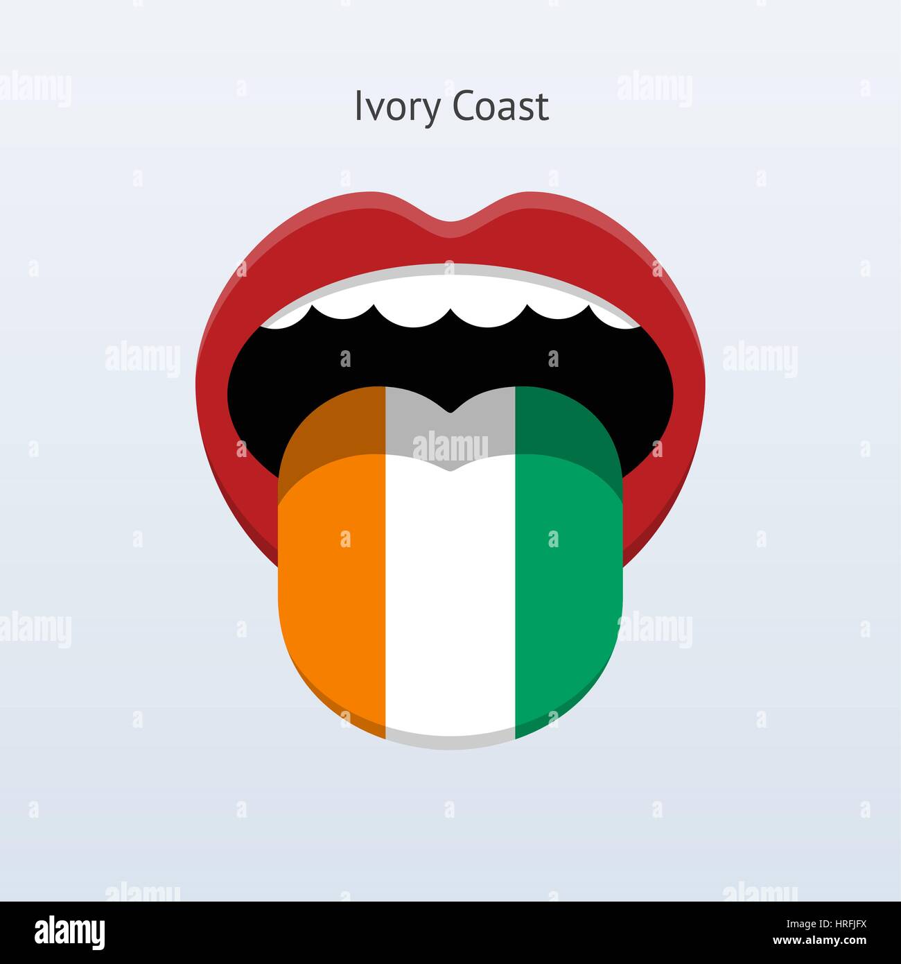 Ivory Coast language. Abstract human tongue. Vector illustration Stock ...